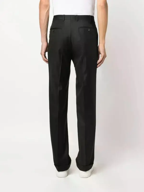 Canali Tailored Wool Trousers - Black