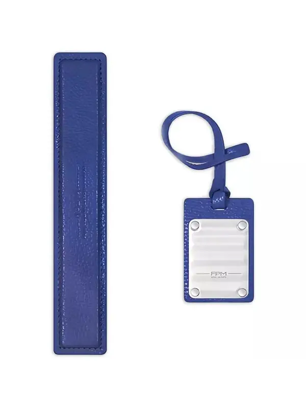 FPM MILANO Logo-detail Address Tag - Blue