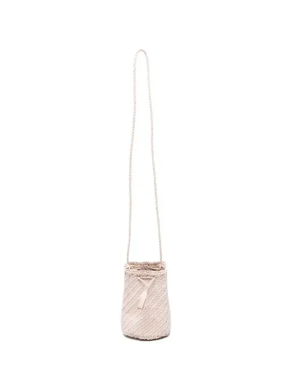 Dragon Leather Bucket Bag With Braided Detail