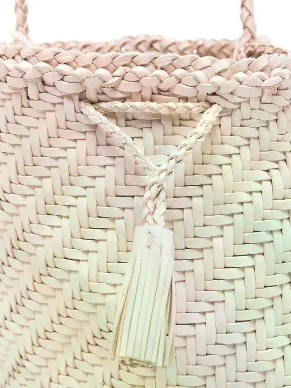 Dragon Leather Bucket Bag With Braided Detail