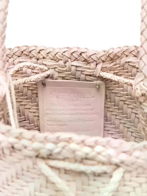 Dragon Leather Bucket Bag With Braided Detail