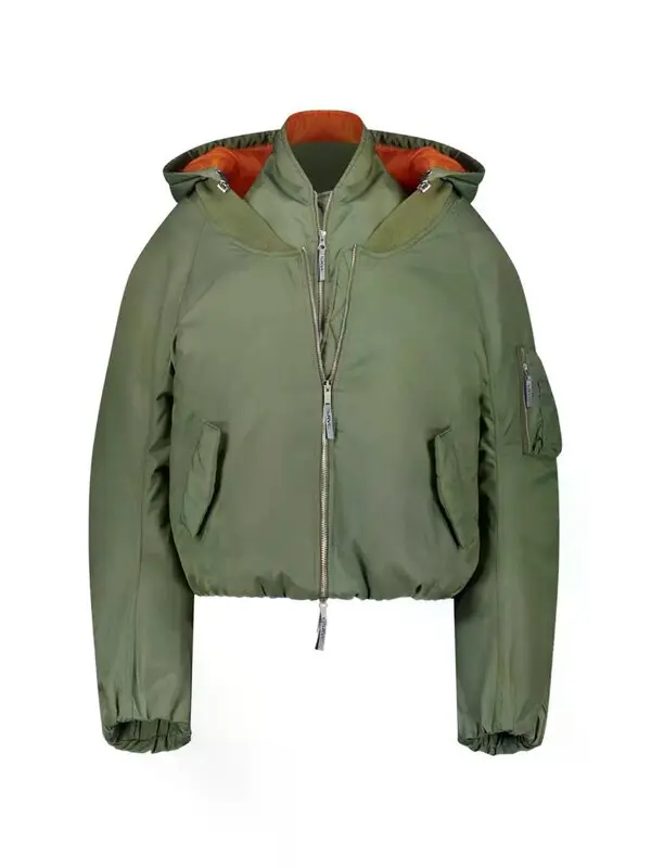 SRVC STUDIO Hooded Bomber Jacket