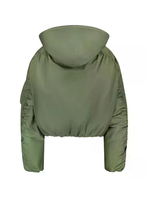 SRVC STUDIO Hooded Bomber Jacket