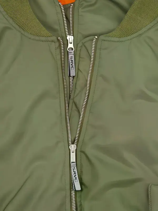 SRVC STUDIO Hooded Bomber Jacket
