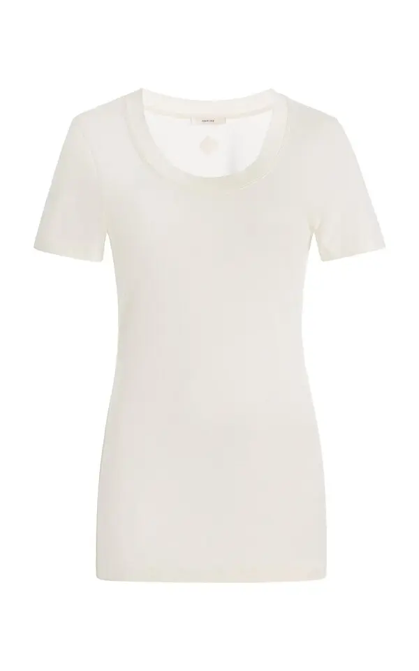 HAIKURE Lia Silk-cotton T-shirt - Ivory