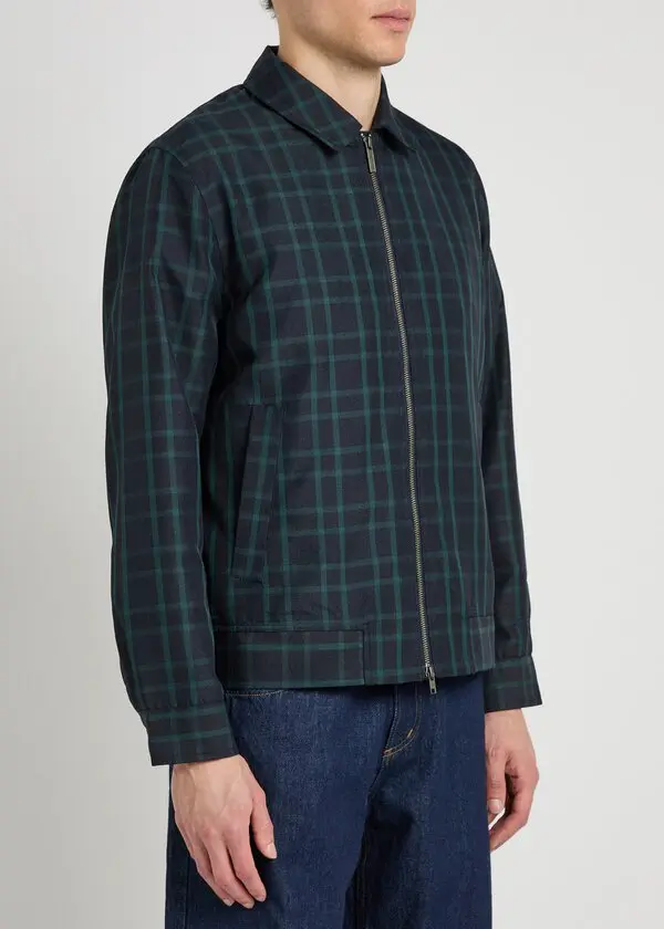 LES DEUX Checked Twill Jacket