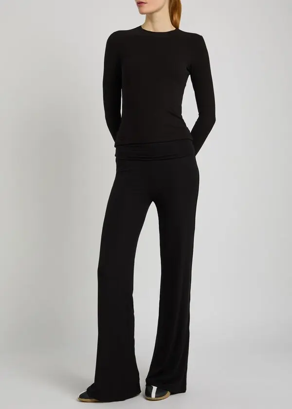 TALA Ribbed Stretch-modal Crewneck Top