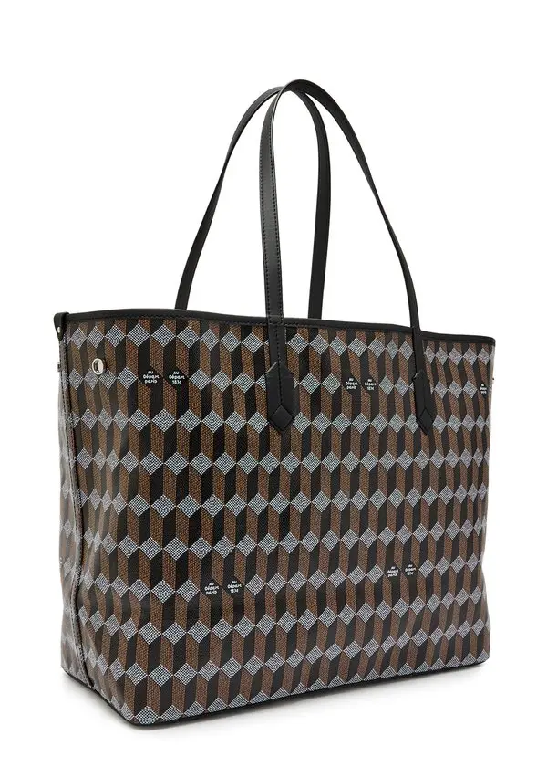 AU DEPART Au Départ No.55 Printed Leather Tote