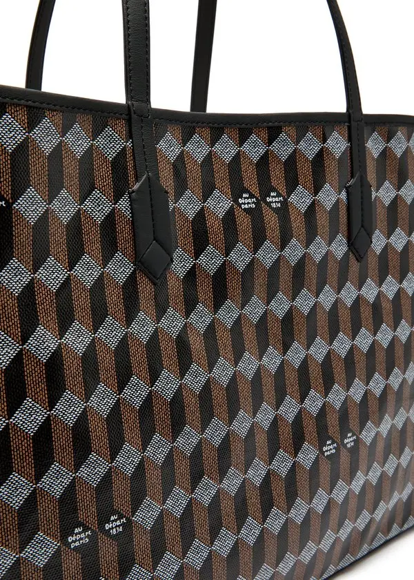 AU DEPART Au Départ No.55 Printed Leather Tote