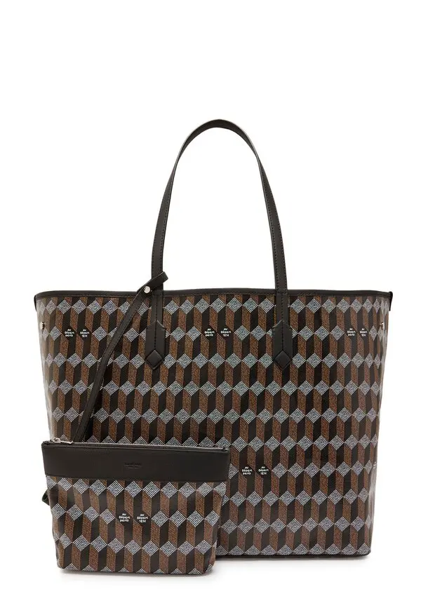 AU DEPART Au Départ No.55 Printed Leather Tote