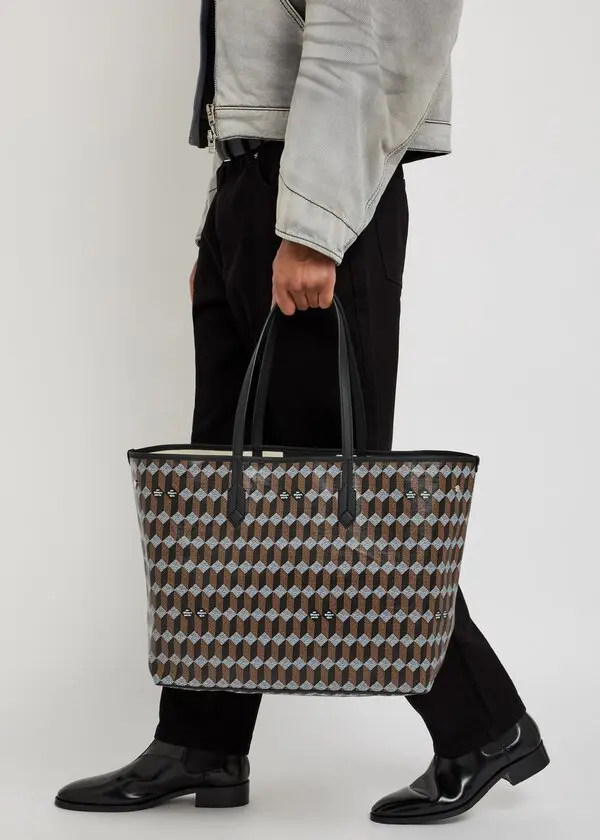 AU DEPART Au Départ No.55 Printed Leather Tote