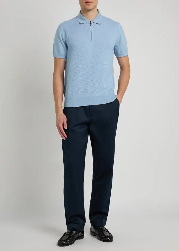 Canali Panelled Cotton Polo