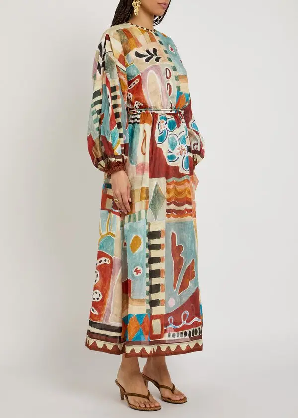 ALEMAIS Alémais Michelle Printed Woven Maxi Dress