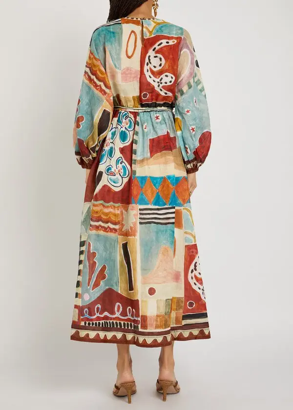 ALEMAIS Alémais Michelle Printed Woven Maxi Dress
