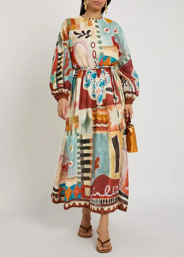 ALEMAIS Alémais Michelle Printed Woven Maxi Dress