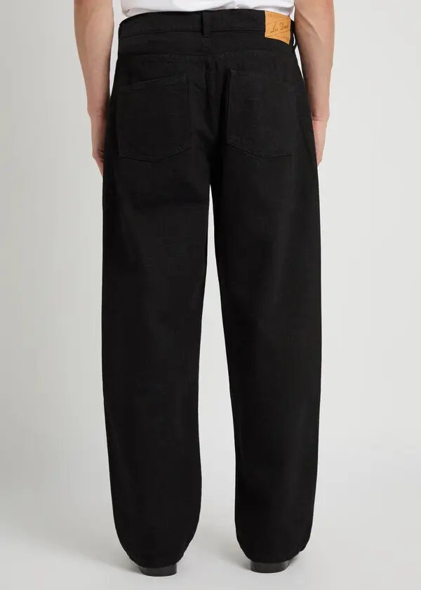 LES DEUX Straight-leg Floral Print Denim Jeans