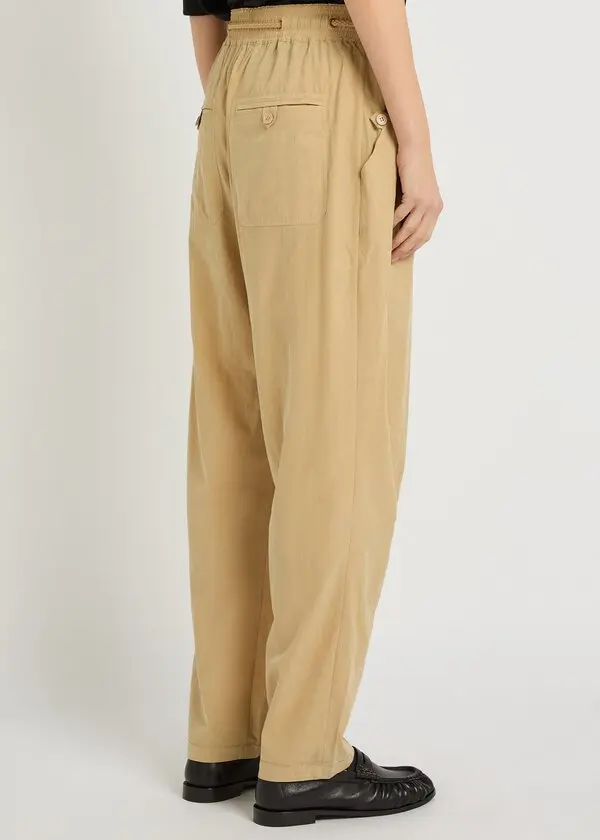 Isabel Marant Étoile Falcona Drawstring Woven Trousers - Camel