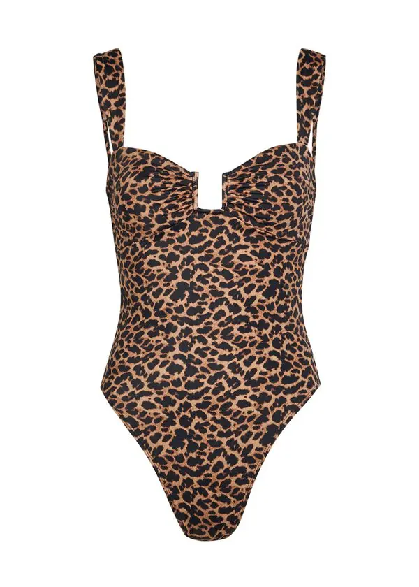 AWAY THAT DAY Cannes Print Swimsuit - Leopard