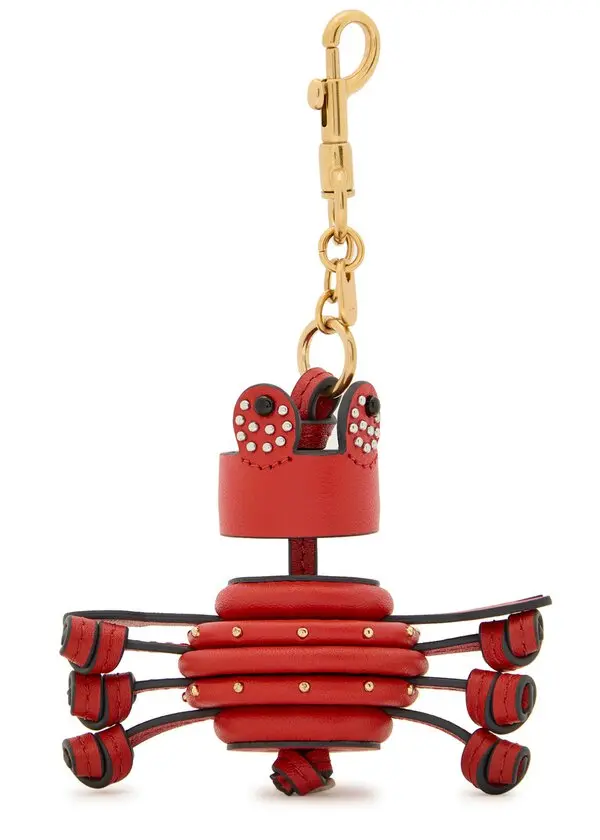 ANYA HINDMARCH Crab Leather Charm - Red