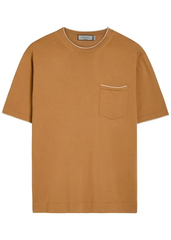 Canali Cotton And Silk-blend T-shirt