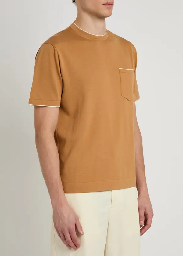 Canali Cotton And Silk-blend T-shirt