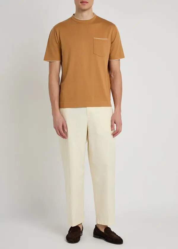 Canali Cotton And Silk-blend T-shirt