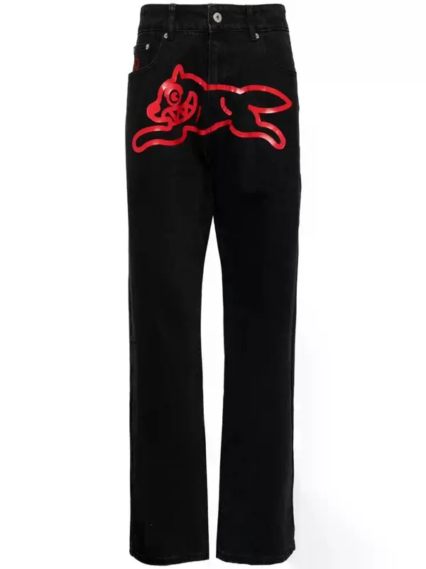 ICECREAM Running Dog Straight Leg Jeans - Black