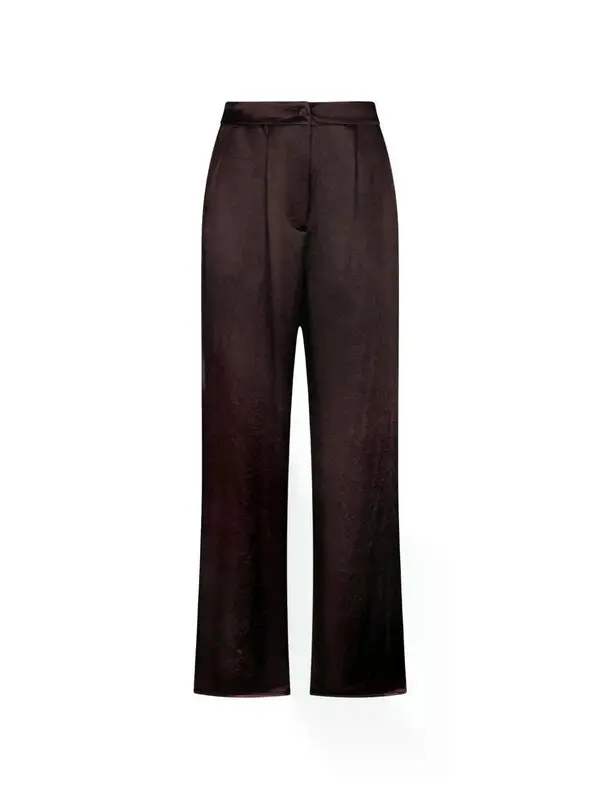 Liu Jo Satin Slit Trousers - Brown