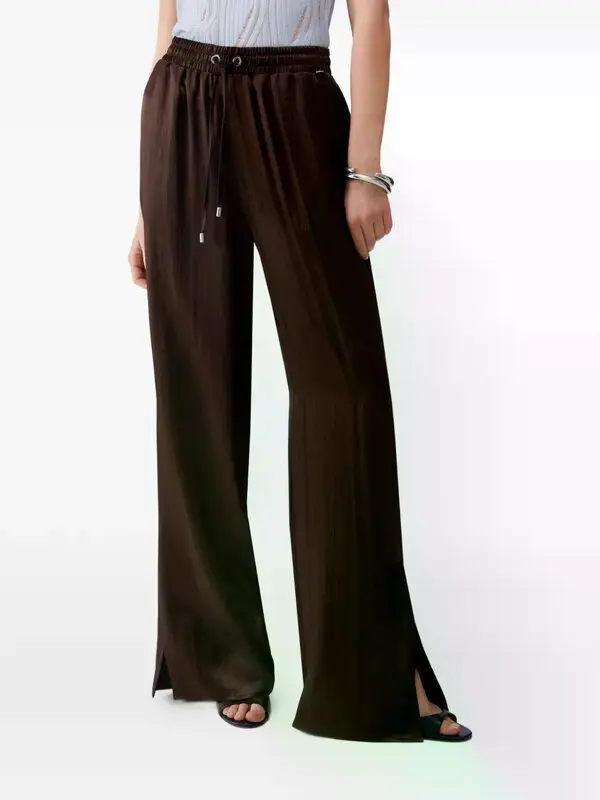 Liu Jo Satin Slit Trousers - Brown