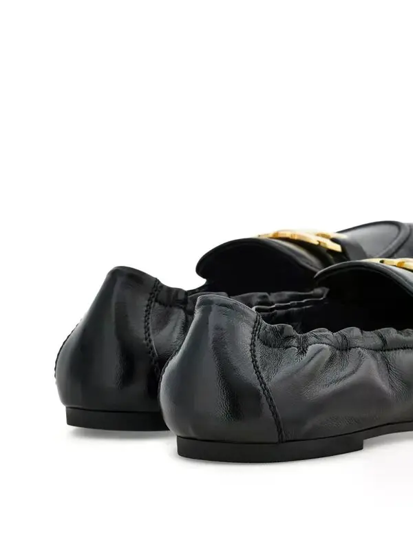 FERRAGAMO Jodie Metallic Leather Loafers