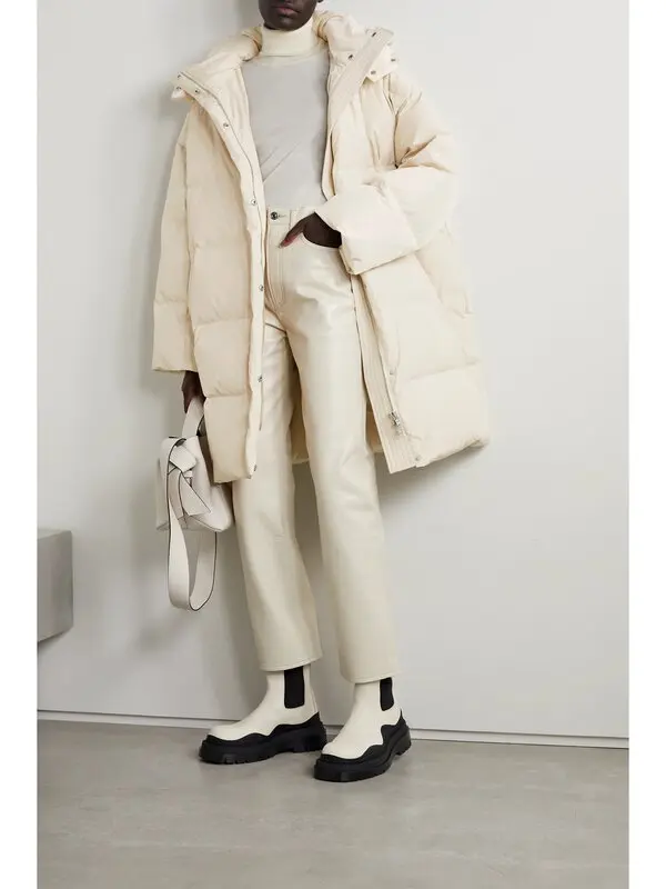 STAND STUDIO Lyla Hooded Quilted Shell Recycled Down Coat