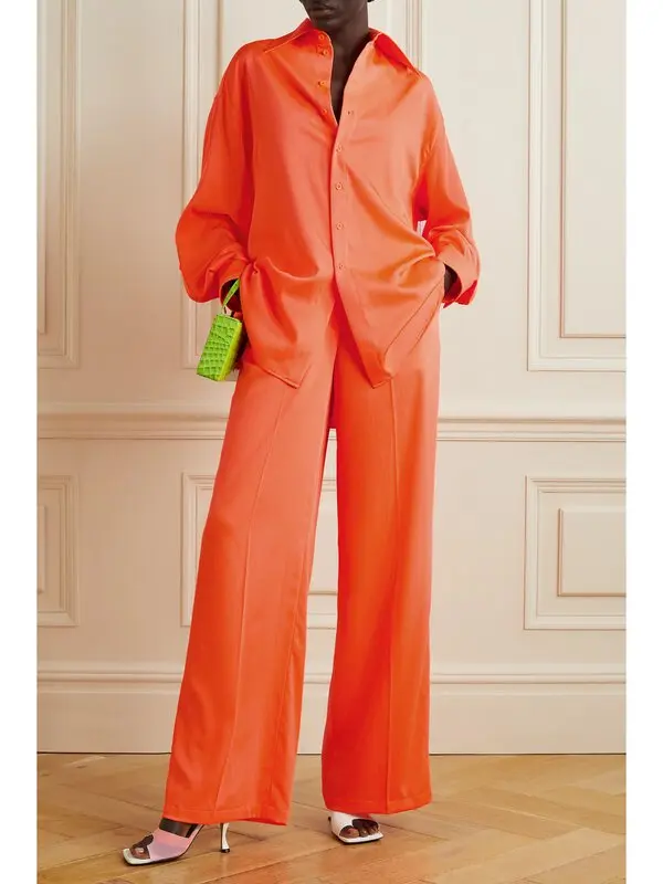 Christopher John Rogers Oversized Crepe Shirt