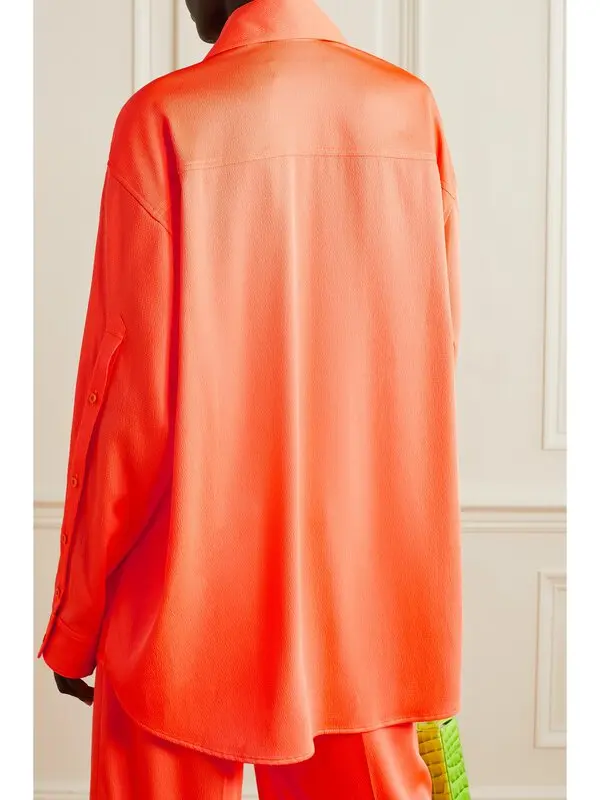 Christopher John Rogers Oversized Crepe Shirt