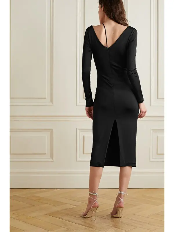 ET OCHS Bella Gathered Satin-jersey Midi Dress
