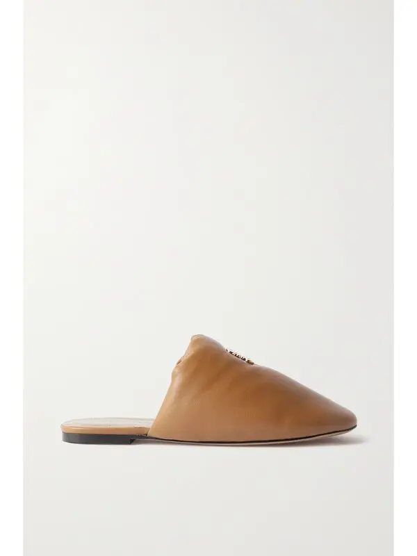 Loewe Anagram Logo-embellished Padded Leather Slippers