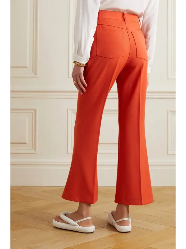 Stella McCartney Cropped Flared Twill Pants