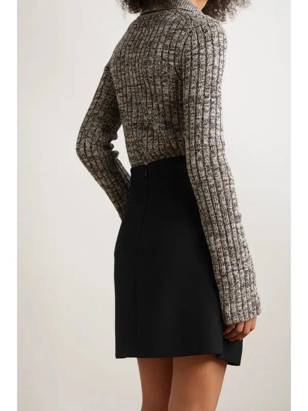 Chloé Paneled Wool-felt Mini Skirt