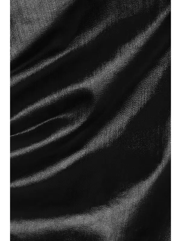 Rick Owens One-shoulder Coated Cotton-blend Maxi Dress