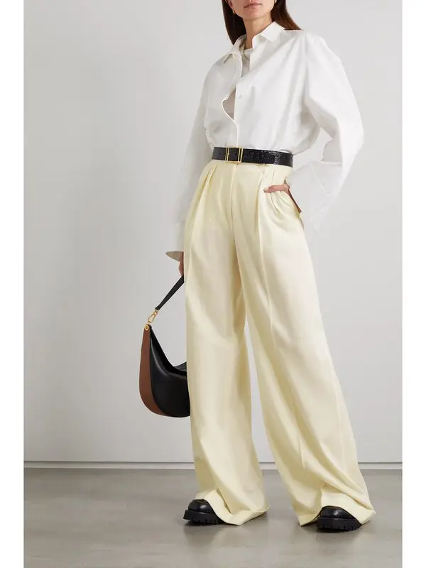 Max Mara Catullo Wool-jersey Wide-leg Trousers