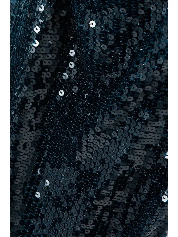 Magda Butrym Appliquéd Sequined Tulle Halterneck Maxi Dress