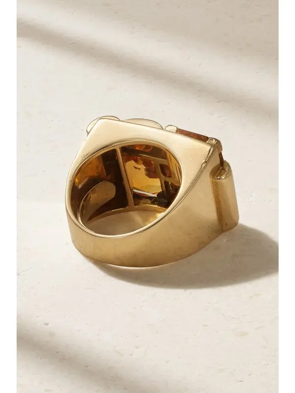 Fred Leighton Retro 18-karat Citrine Ring