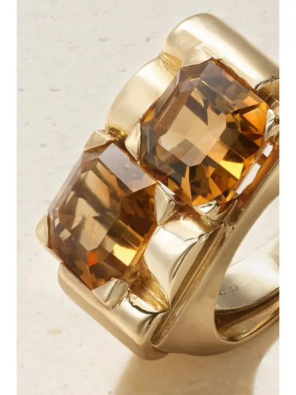 Fred Leighton Retro 18-karat Citrine Ring