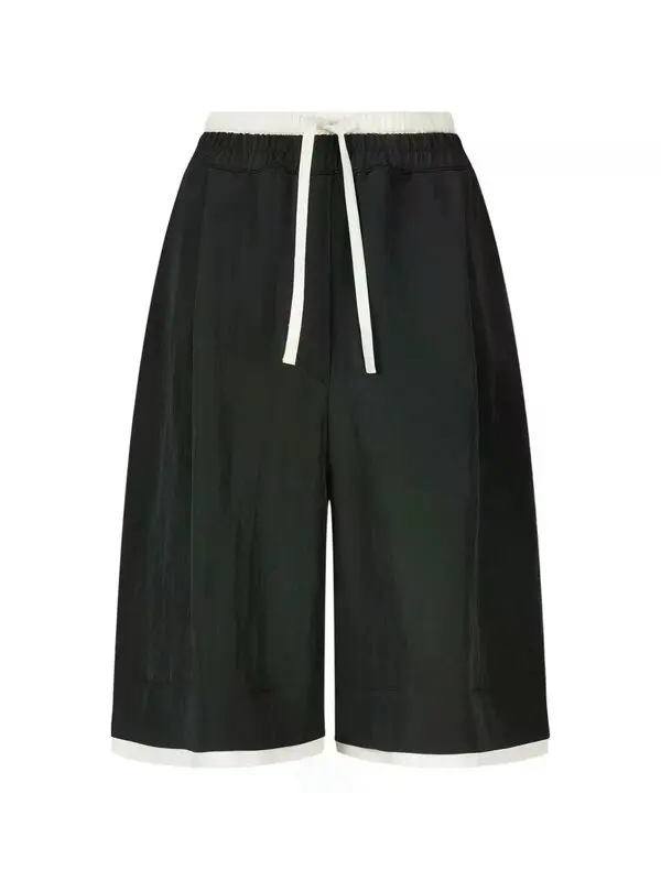 STUDIO TOMBOY Drawstring Culotte Shorts - Black