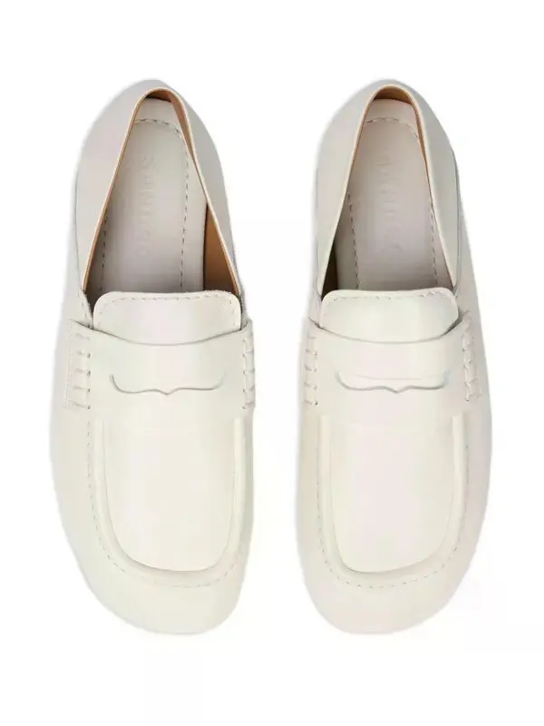 Sandro Foldable Counter Leather Loafers - White