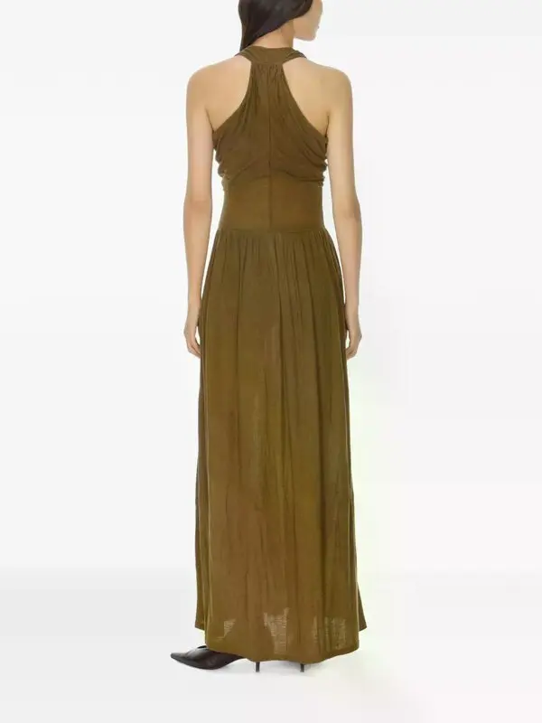 OUDE WAAG V-neck Gathered Detail Maxi Dress