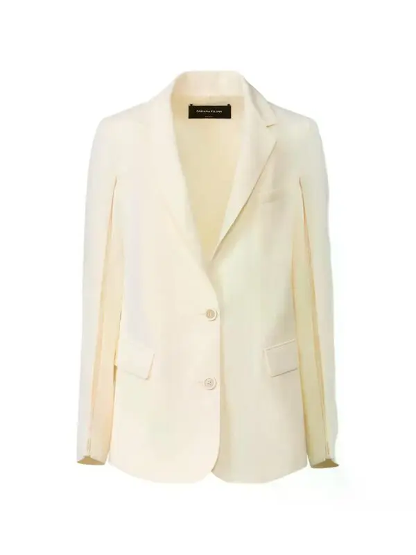 Fabiana Filippi Button Sleeve Panel Blazer