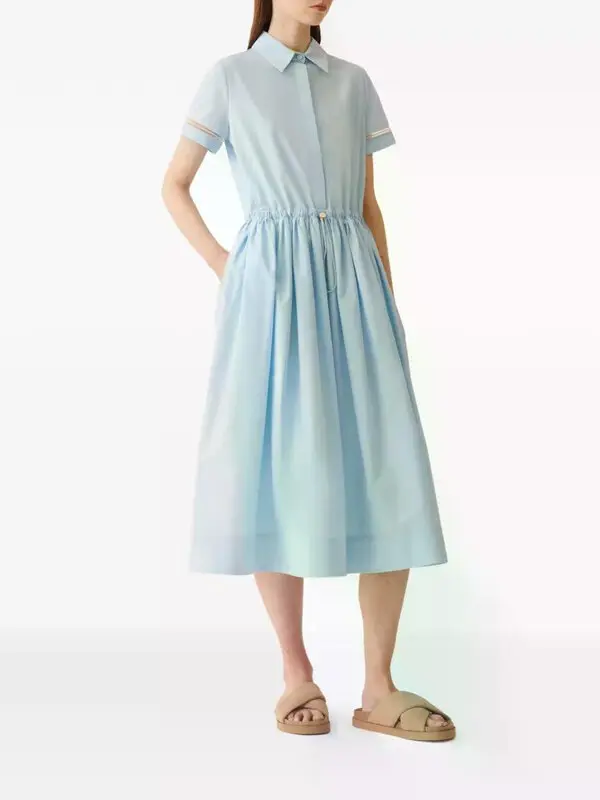 Fabiana Filippi Drawstring Shirt Dress - Blue