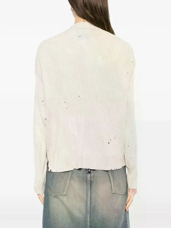 Mihara Yasuhiro Asymmetric Distressed Cardigan