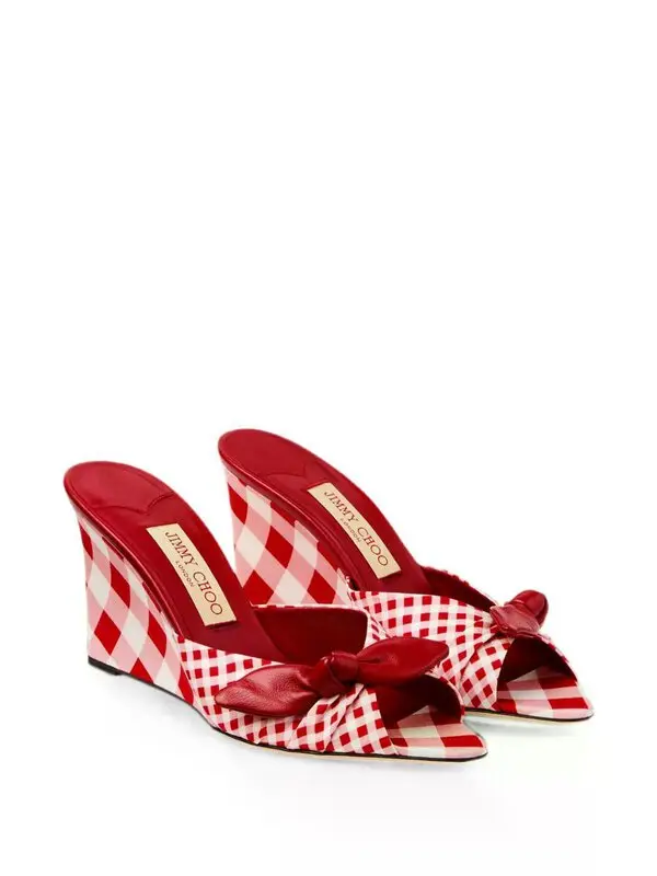 JIMMY CHOO Livi Wedge 85 Sandals - Red