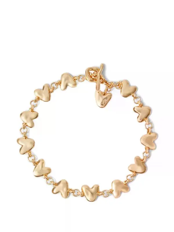 Claudie Pierlot Hammered Heart Chain Necklace - Gold